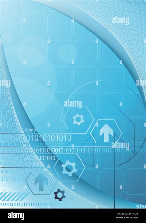 Illustration Of Abstract Blue Digital Background Stock Vector Image