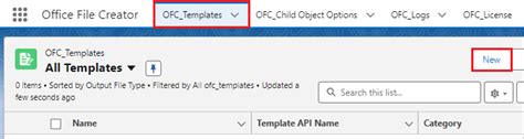 Generate An Excel File In Salesforce Using Office File Creator 2 Create A Template Record