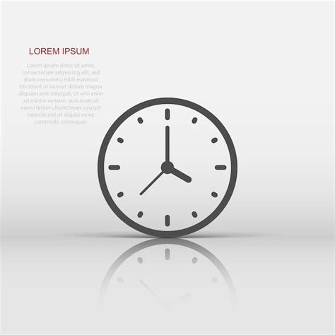 Premium Vector Clock Icon In Flat Style Watch Vector Illustration On White Isolated Background