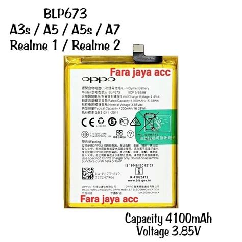 Jual Baterai Original Opp Blp673 For A3s A5s A12 A5 A7 A31 Real C1 Real