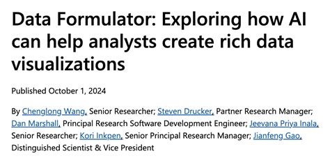 Data Formulator Ai를 활용한 시각화 도구 Feat Microsoft 읽을거리and정보공유 파이토치 한국 사용자 모임