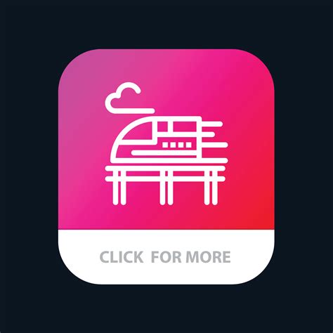 train bullet transport mobile app button android and ios line version