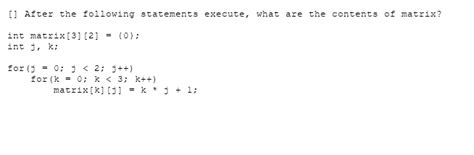 Solved After The Following Statements Execute What Are The