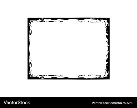 grunge frame brush square border stroke royalty free vector