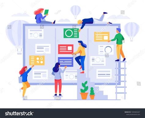 Kanban Board Agile Project Management Office Stock Illustration Shutterstock