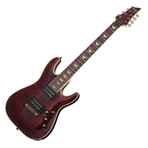 Schecter Omen Extreme 7 7 String Elec Guitar Bk Cherry Nearly New At Gear4music