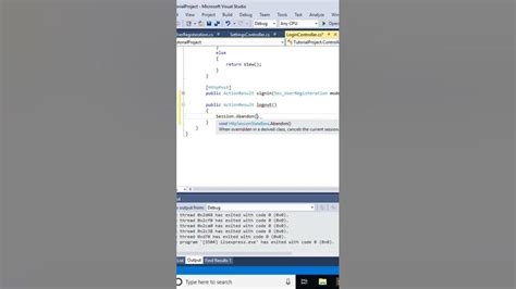 305 Asp Net Mvc Logout User And Redirected To Login Page Youtube