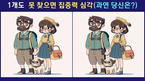 【틀린그림찾기집중력향상】모두 찾으면 집중력 상위 1【다른그림찾기관찰력테스트】 Find 3 Differences Youtube