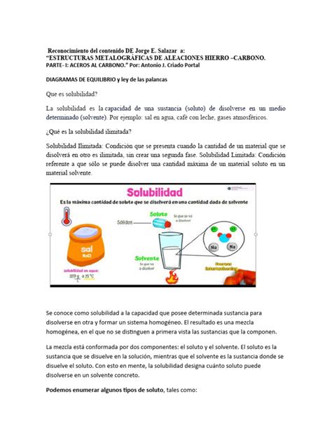 Diagramas De Equilibrio Y Ley De Las Palancas Pdf Fase Materia
