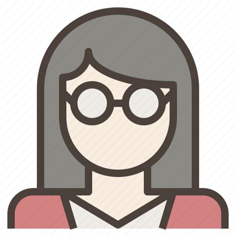 Avatar Female Girl Glasses Nerd Wearing Woman Icon Download On Iconfinder