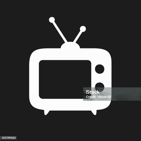 회색 배경에 고립 된 트렌디 한 플랫 스타일의 Tv 아이콘 웹 사이트 디자인 로고 앱 Ui에 대한 텔레비전 기호 벡터 일러스트레이션 Eps10 0명에 대한 스톡 벡터 아트