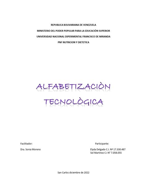 Alfabetizacion Tecnologica Pdf Software Libre Periférico