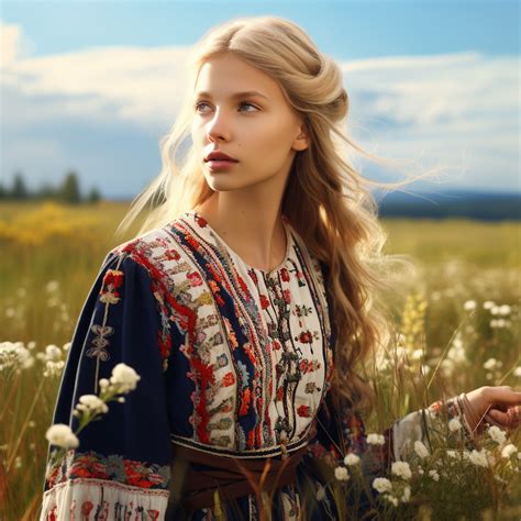 Swedish Girl In A National Dress Rmidjourney