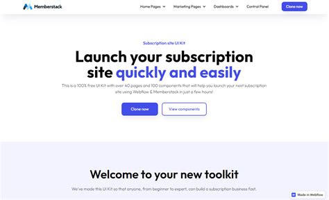 The Ultimate Cloneable Subscription Site Ui Kit 100 Components And 40 Pages Rwebflow