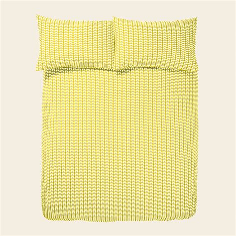 Tiny Stem Patterned Bed Linen Yellow Orla Kiely