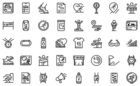 Runner Icon For Web App And Game Development Vector Jumping Lineal Icon Flat Icon Png And