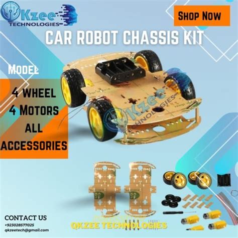 Local 4wd Smart Robot Car Chassis Kit For Arduino In Lahore