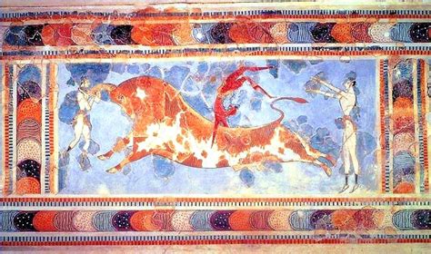 Minoan Bull Leaping Fresco By W Sheppard Baird Redbubble