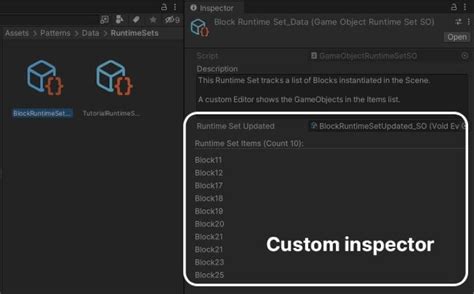 using scriptableobject based runtime sets unity