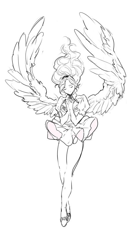 Drawing Base Angel At William Trusty Blog