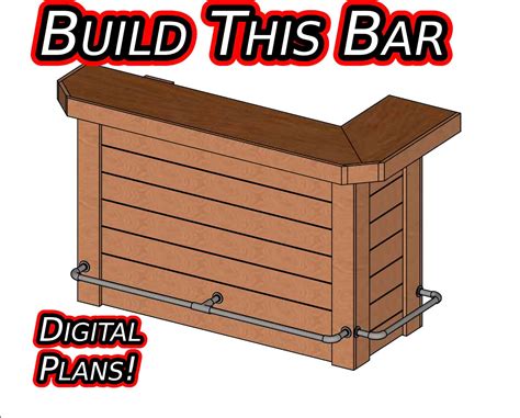 Diy Bar Plans Digital Bar Plans Woodworking Bar Plans Etsy Uk