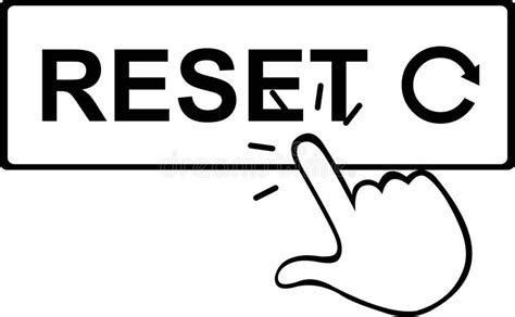 Sketch Draw Black And White Icon Hand Touch Reset Button Stock Vector Illustration Of Symbol