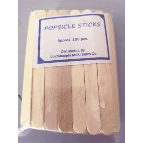 100pcs Regular Size Popsicle Sticks Onhand Shopee Philippines