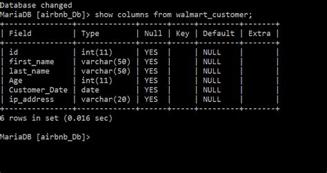 MariaDB Show Column Data Type DatabaseFAQs