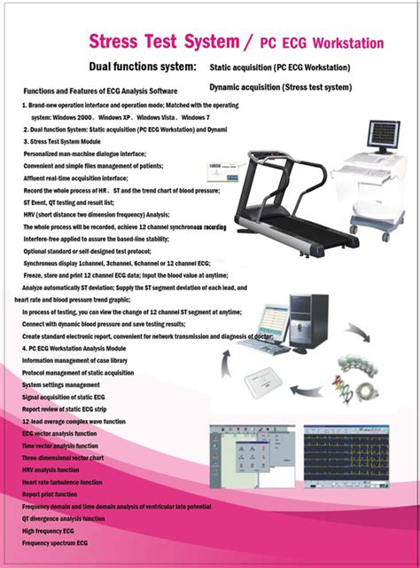 Treadmill Stress Ecg Test System Pc Ecg Workstation High Quality Treadmill Stress Ecg Test
