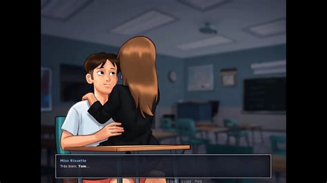 Summertime Saga French Milf Professor Kisses Her Student On His Chair Ep