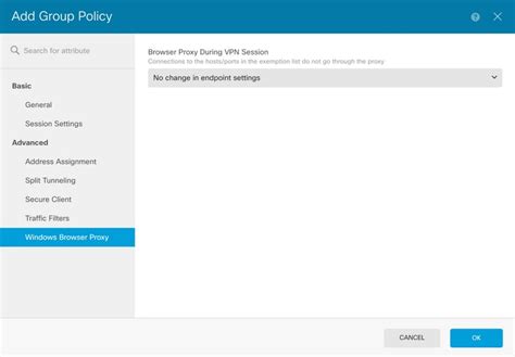 Configure Windows Browser Proxies On Secure Client Cisco