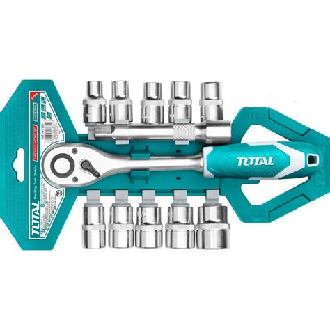 Total 12 Pc Socket Set 12 Quick Release Wheelquip Tools