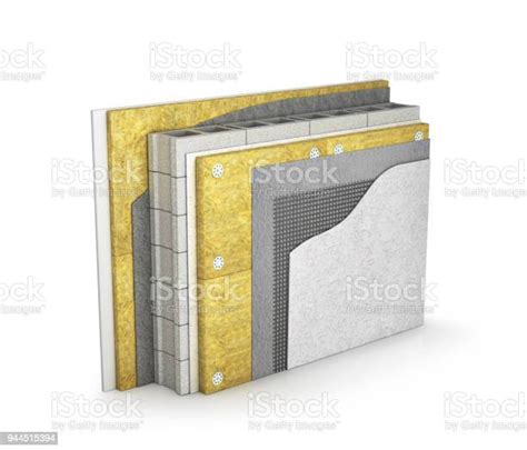 벽 절연의 개념의 3 차원 이미지입니다 3 차원 일러스트 레이 션 폴리스티렌에 대한 스톡 사진 및 기타 이미지 폴리스티렌 프레임 3차원 형태 Istock