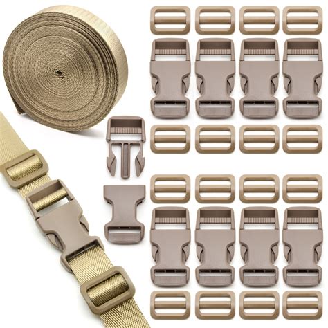 1 Inch Buckles Straps Set With 10 Yards Nylon Webbing Strap10 Pcs