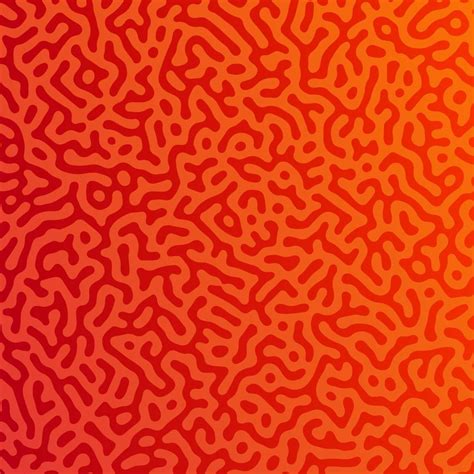 Red Turing Reaction Gradient Background Abstract Diffusion Pattern With Chaotic Shapes Vector