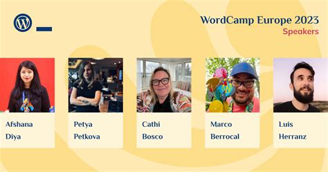 Introducing Our Seventh Group Of Speakers Wordcamp Europe 2023