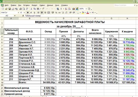 Практическая работа Excel Практическая работа № 5