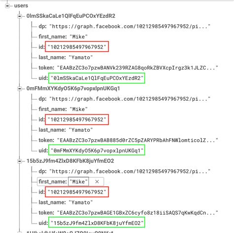 Javascript Repurpose Firebases Facebook Login Id As A Data Key Stack Overflow