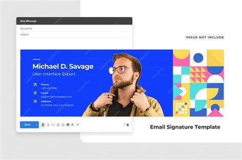 Premium Vector Email Signature Ui Design Template