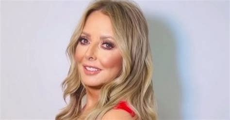 Carol Vorderman 62 Rolls Around In Bed With Tv Pal In Sheer Dress As