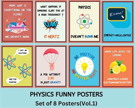Funny Physics Posters Physics Puns Cool Jokes And Memes Etsy