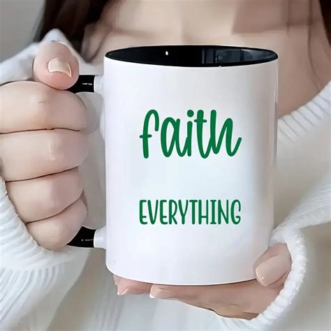 11온스 세라믹 커피 머그컵 영감을 주는 신앙 메시지 포함 식기 세척기 및 전자 레인지 사용 가능 Temu Republic Of Korea