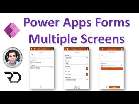 multiple screen form control in power apps