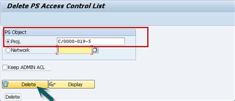 SAP PS Access Control List