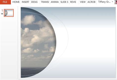 Half Picture Circle With Accent Arcs For PowerPoint