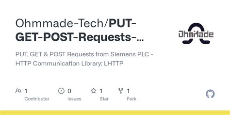 Github Ohmmade Techput Get Post Requests From Siemens Plc Put Get