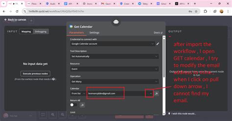 i unable assign calendar to my email questions n8n community