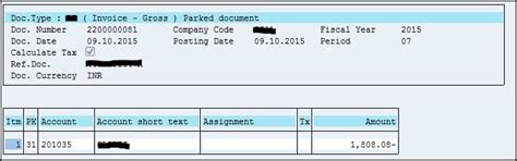 Solved Accounting Entries Of Parked Invoice SAP Community
