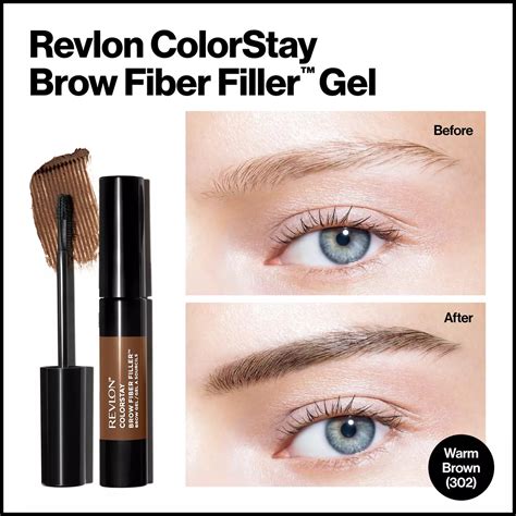 Revlon Colorstay Brow Fiber Filler Brow Gel 302 Warm Brown Shop Brow
