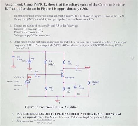 Solved Assignment Using PSPICE Show That The Voltage Gains Chegg Com